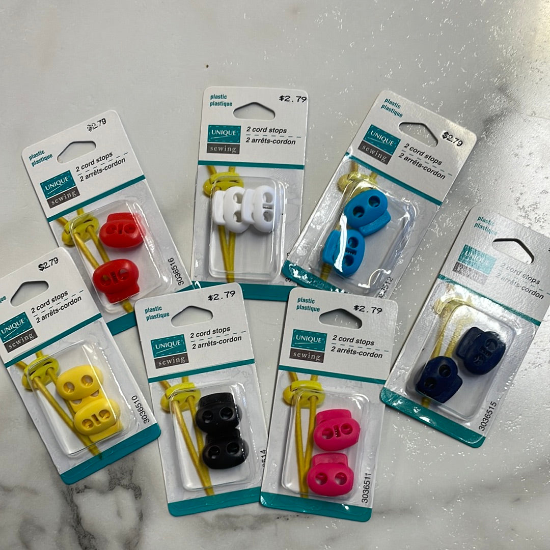 2 Cord Stops - Asstd Colors – Craft Enablers